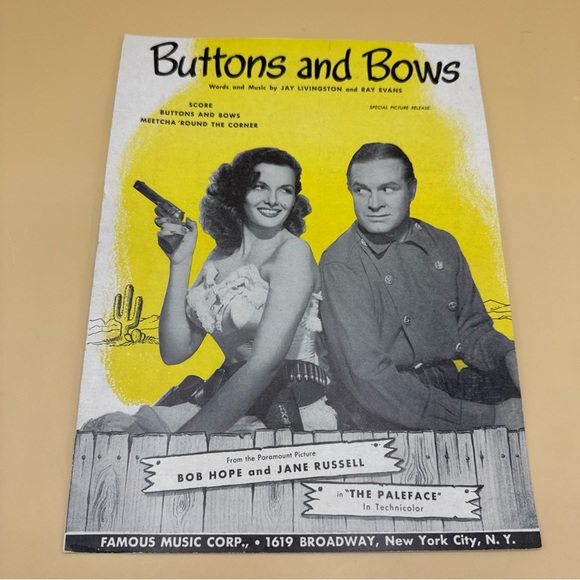 Art | Buttons And Bows Paramount Picture Bob Hope And Jane Russell ...